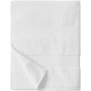 Amazon Aware 100% Organic Cotton Plush Bath Towels - Bath Towels, 4-Pack, White