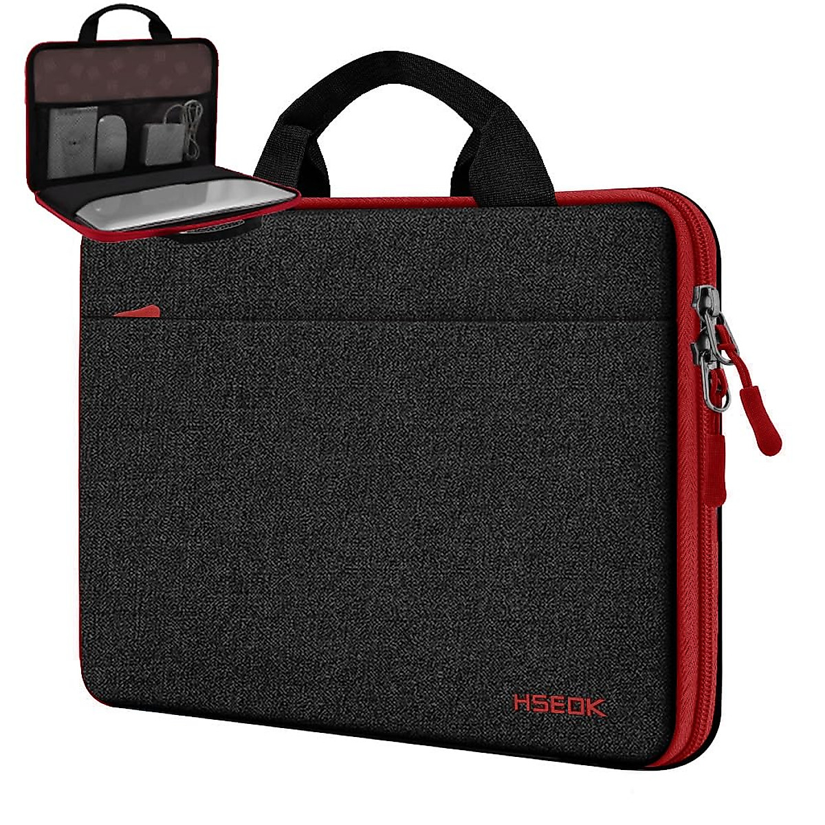 Hseok Laptop Sleeve 13-14 Inch Case Briefcase Compatible with MacBook Pro 14 inch M4/M3/M2/M1 All Model of 13.3 Inch Mac Air/Pro, XPS 13 14, Most Popular 13"-14" Notebooks,B01K03