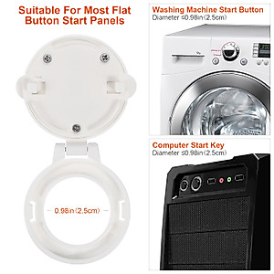 DOITOOL 4Pcs Children Safety Button Covers Security Lock,Child Proof Car Washing Machine Key Start Protection Cover,Baby Safety Prevent Pressing Device for Stove Refrigerator Washer