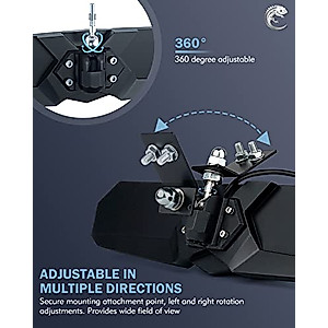 Lupar UTV Rear View Mirror, Aluminum Rearview Center Mirrors w/2 Types Mounting Bracker fit 2020-2022 Polaris RZR PRO XP/4, 2017-2022 Polaris Ranger 500 570 900 XP 1000 XP/Crew