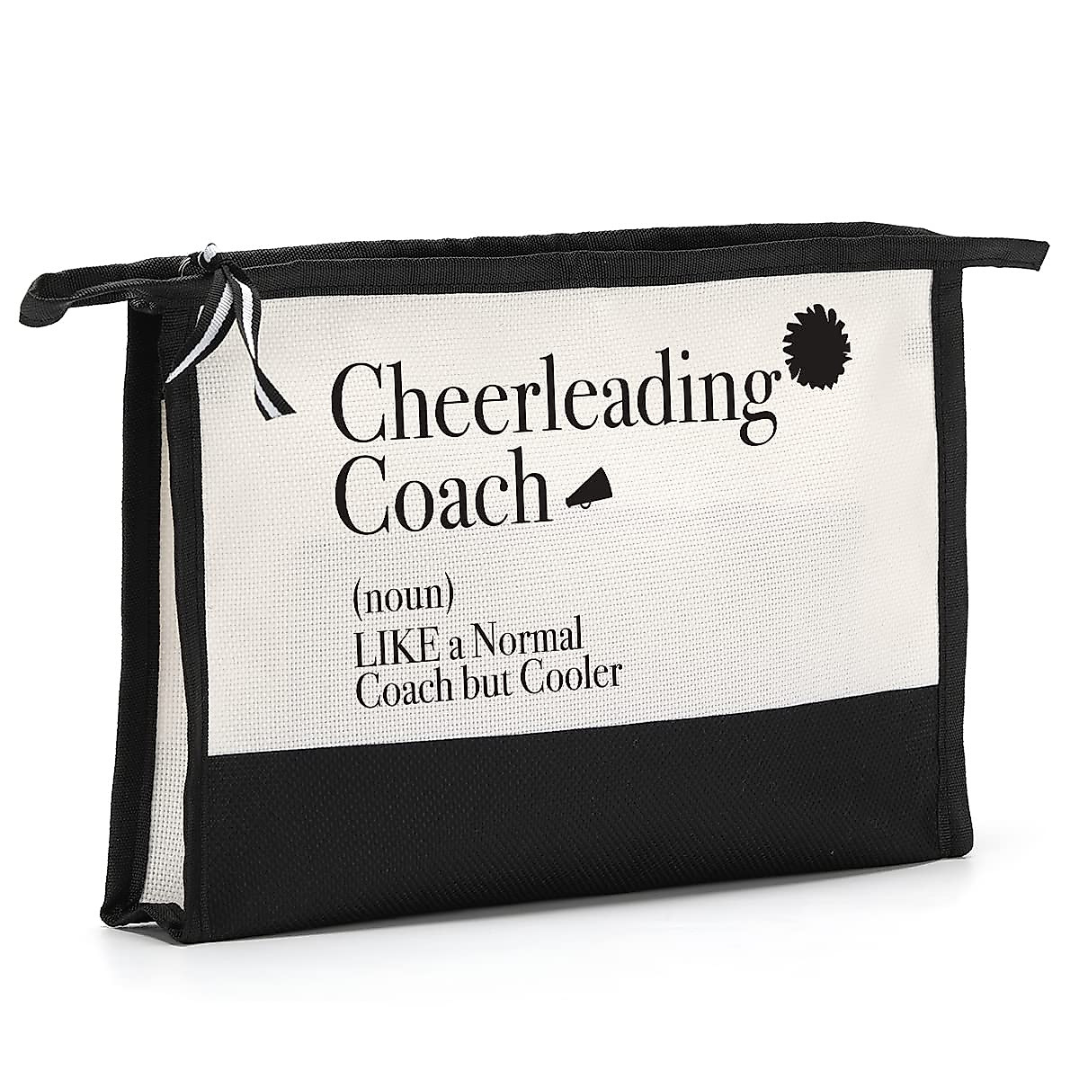 Inspirational Cheerleading Coach Gifts for Women Cosmetic Bag Travel Makeup Bag Funny Cheerleader Coach Cheer Coach Gift Thank You Gifts for Women Cheer Mom Wife Teacher Friends Sister Coworker