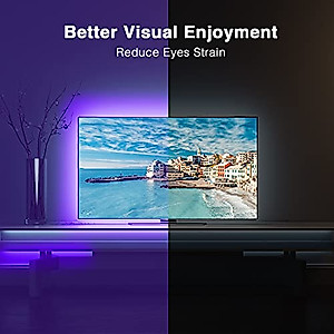LED Lights for TV 65 Inch, TV LED Backlight, 15ft LED TV Lights for 45-75 Inch, RGB LED Strip Lights with Remote, Bluetooth APP, USB Powered Music Sync TV LED Lights for Bedroom, Gaming Room Decor