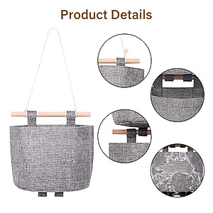 2 Pack Wall Hanging Storage Bag , with 6 Pockets Multi-Function Storage PINK