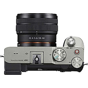 Sony Alpha a7C Mirrorless Digital Camera with 28-60mm Lens (Silver) ILCE7CL/S + 64GB Memory Card + 2 x NP-FZ-100 Battery + Corel Photo Software + Case + External Charger + Card Reader + More (Renewed)