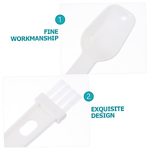 KICHOUSE 12pcs Grinder Cleaning Brush Tea Measuring Spoon Coffee Bean Grinder Coffee Machine Cleaning Brush Espresso Coffee Grinder Brush Coffee Beans Grinder Multi-purpose Scoop White Pp