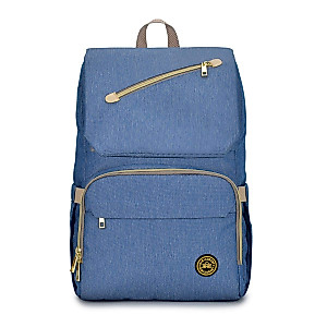 QIMIAOBABY diaper bag backpack, multifunctional large-capacity diaper storage bag (Blue)