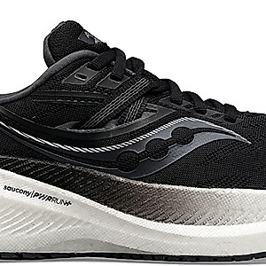 Saucony Women's Triumph 20 Running Shoe, Black/White, 8