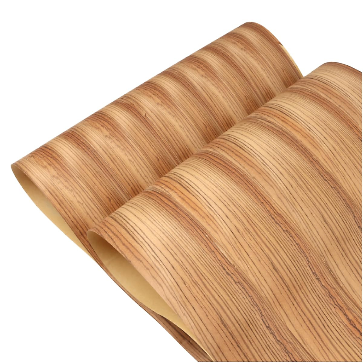 Aibote Natural Zebra Wood Veneer Furniture Restoration Sheets(60x250CM) Wooden DIY Material for Speaker Showcase Cabinets Table Shelves Kitchen Hotel(Flat Cut)