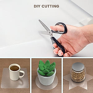 Under Sink Organizers and Storage, 2 Pack Under Cabinet Organizer with 1 Shelf Liner, 8 Hooks, 2 Hanging Cups, Multi-Purpose Slide-Out Storage Baskets Shelf for Bathroom Kitchen Living Room