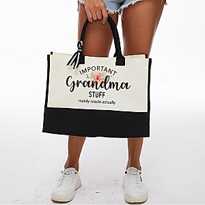 PKW Grandma Gift Tote Bag - Grandma Birthday, Christmas, Mother's Day Gift - From Granddaughter, Grandson, Grandmother, Nana, Gigi