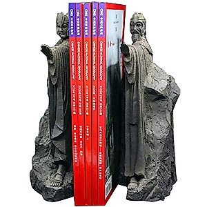 KLQJNP Bookends Book End Lord of Rings Hobbit Book Decoration Resin, Decorative Book Stopper Binder and Dividers, Blue, Large