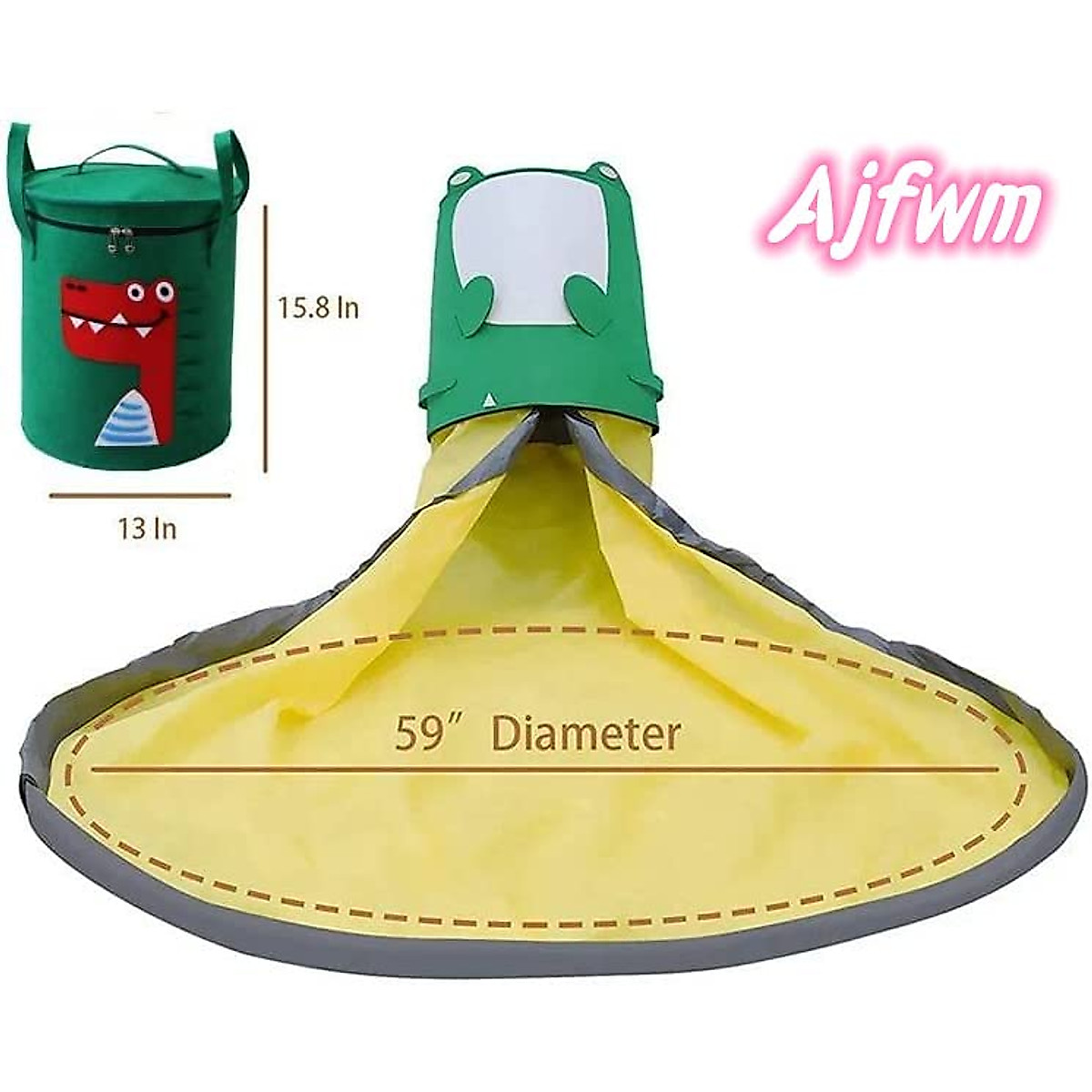 Toy Storage Organizer and Play Mat,Cartoon Storage Bucket Clothes Storage Basket Dirty Clothes Basket Children'S Toy Storage Basket