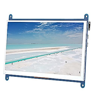 Heayzoki 7 Inch HDMI Monitor LCD Display, Display Screen for Raspberry Pi HDMI 1024 X 600 Backlight Switch, Can Be Used As a Computer Monitor, USB Power Supply