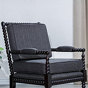 DTY Indoor Living Silverthorne Spindle Chair, Espresso, Charcoal