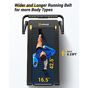 UREVO Walking Pad with Incline, 3 in 1 Portable Folding Treadmills for Home/Office, 2.5 HP Under Desk Treadmill, Large Running Area, Remote Control, LED Display