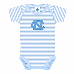 Creative Knitwear University of North Carolina Tar Heels Striped Baby Bodysuit