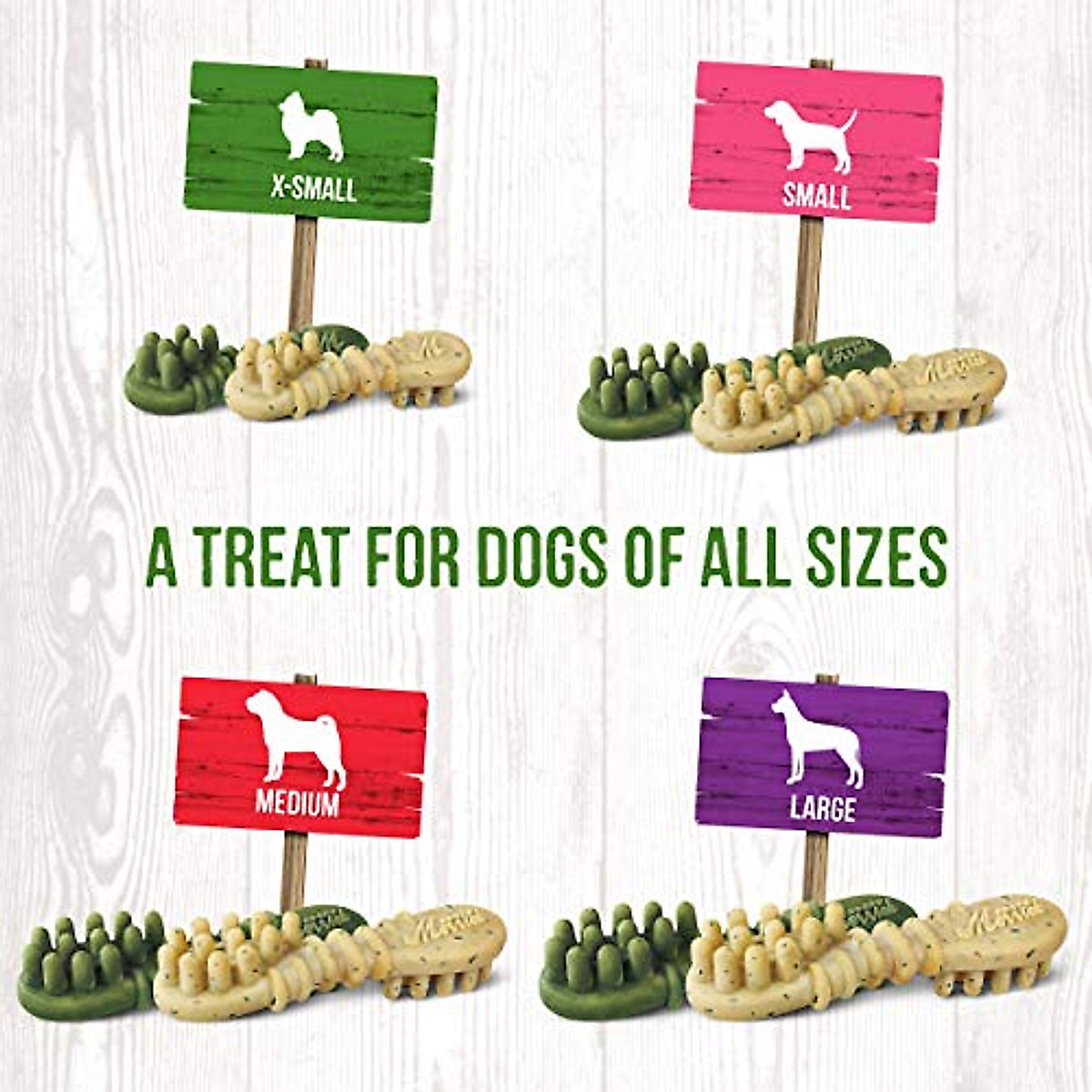 Merrick Fresh Kisses Oral Care Dental Dog Treats for Large Dogs Over 50 lbs
