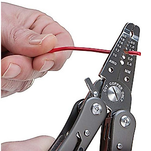 Performance Tool W86506 13-in-1 Electrician Multi-Tool (Wire Strippers, Long Nose Pilers, Wire Cutters and more) Strip & Cut 10 to 18 AWG Solid Wire