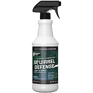 Exterminators Choice - Squirrel Defense Spray - 32 Ounce - Natural, Non-Toxic Squirrel Repellent - Quick and Easy Pest Control - Safe Around Kids and Pets - Deters But Doesn’t Harm