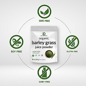 DEAL SUPPLEMENT Sustainably US Grown, Organic Barley Grass Juice Powder, 10oz – Raw Cold Pressed Source – Greens Superfood Booster – Retains Vitamins, Minerals, Antioxidants, & Chlorophyll – Non-GMO