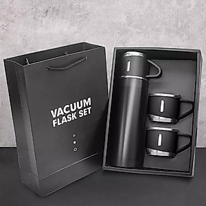 Thermos Set Stainless Steel Vacuum Flask 0.5L 2022New Model with 3 Cups