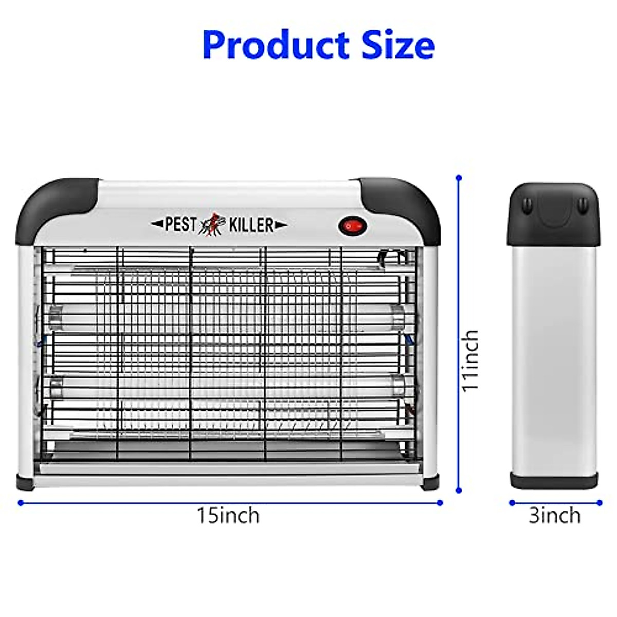 Bug Zapper Indoor,Powerful 2800V Electric Mosquito Fly Zapper,Insect Killer Lamp & Repellent with 20W UV Light,Plug-in Home Pest Control Bug Catcher/Eliminator/Eradicator for Gnat,Fruit Fly,Moth