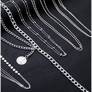 YOVORO 9PCS Sexy Belly Waist Chain for Women Bikini Body Chain Beach Bra Chain Jewelry Set S