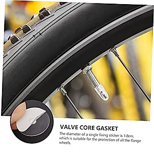 GAFOKI Bike Tire Tube 30pcs Valve Core Gasket Tire Air Pump Bike Stickers Mountain Bike Tire Gasket Mountain Bike Air Nozzle Sticker Tire Air Nozzle Mat Tire Gasket Bike Sticker Bike Tires