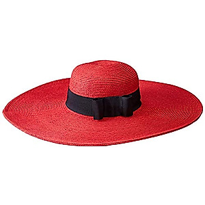 San Diego Hat Company Women's Adjustable Floppy SPF 50+ Sun Hat, Red, One Size