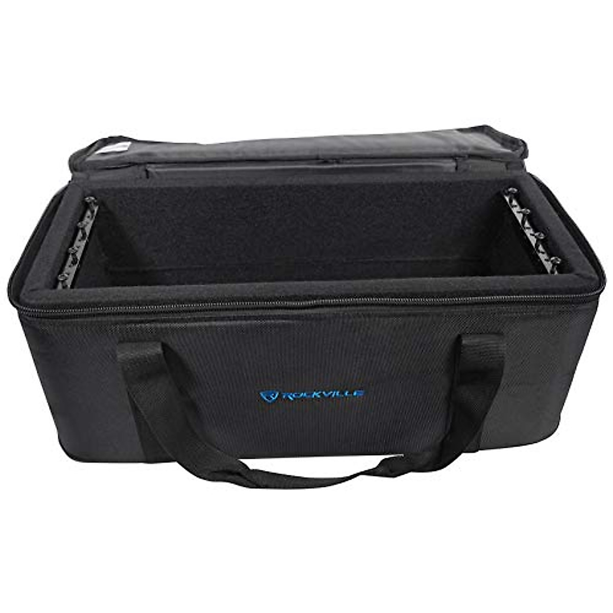 Rockville 4U Rack Bag Double-Sided Case with 12" Depth + Shoulder Strap (RRB40) Black