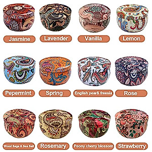 Scented Candle Set Gift for Women,12 Pack Aromatherapy Candles,Soy Wax Candle with Strong Fragrance, 2.5 Oz Jar Candle Set Long Last 180-240 Hours,Gift for Christmas Valentine's Day Decoration