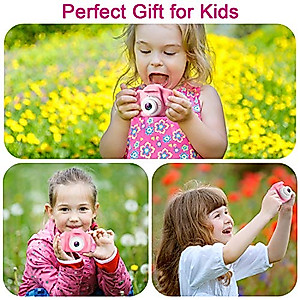 GKTZ Toys for Girls Age 3-8, Kids Camera Digital Video Toddler Camera Children Camcorder Birthday Gifts for 3 4 5 6 7 8 Year Old Girls with 32GB SD Card