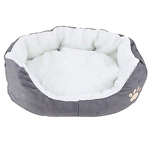 hbz11hl Round Soft Plush Cushion Pet Rest Sleeping Bed Mat Dog Cat Warm Kennel Pad Nest Pet Dog Bed | Orthopedic Ultra Plush Sofa-Style Couch Pet Bed for Dogs & Cats, Gray, Large Green S