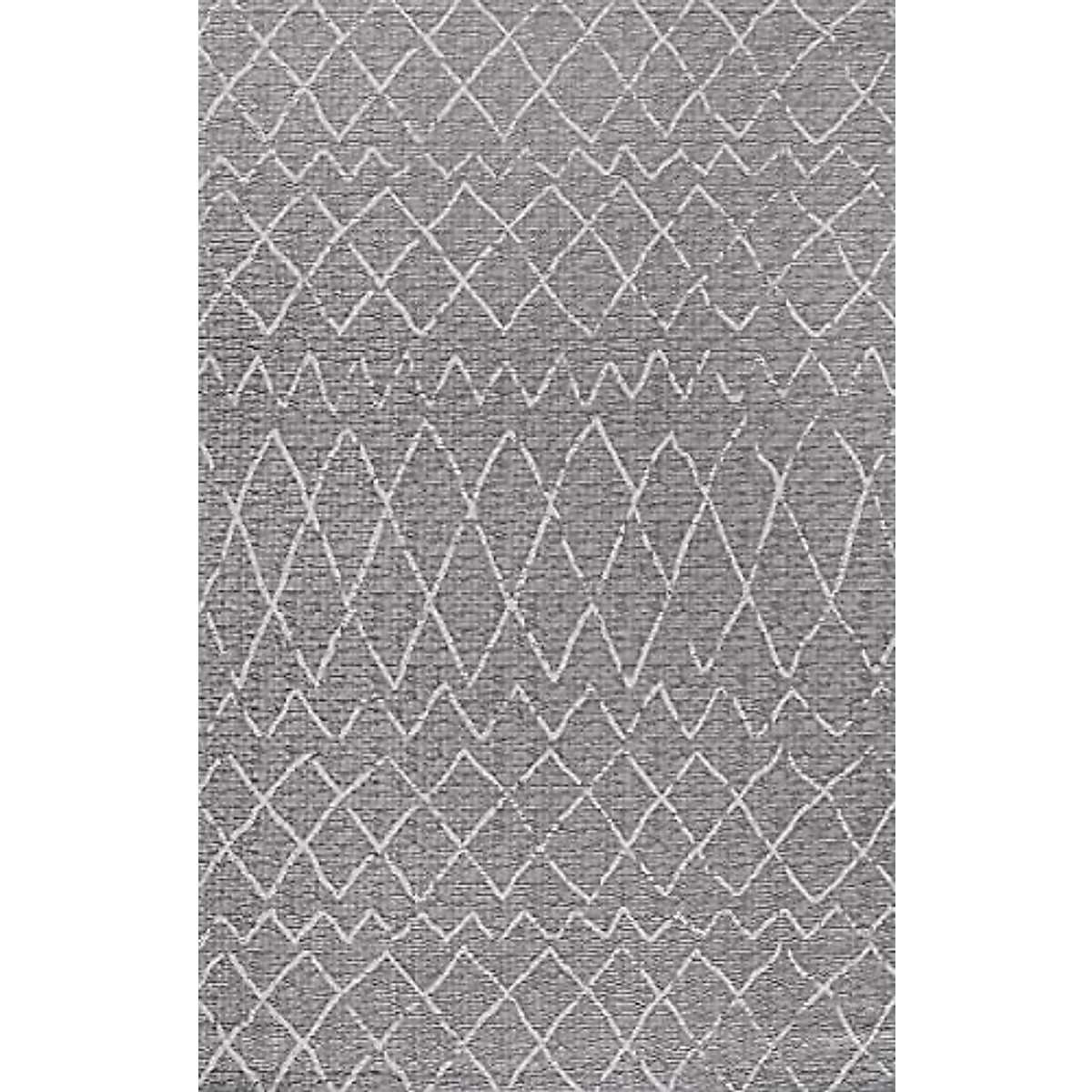 JONATHAN Y SMB114A-3 Madaba Moroccan Trellis Indoor Outdoor Area Rug Bohemian Coastal Easy Cleaning Bedroom Kitchen Backyard Patio Non Shedding, 3 X 5, Black/Cream, Gray/Cream