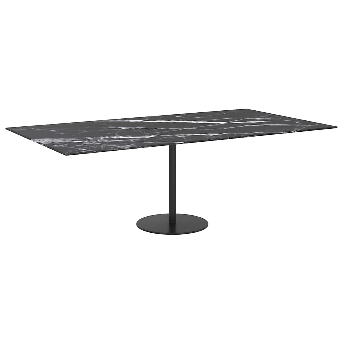 ULUYYUC Table Top,Living Room Tables Kitchen Table Dining Table Suitable Suitable for Kitchen Room,Dining Room,Living Room Black 47.2"x25.6" 0.3" Tempered Glass with Marble Design