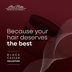 Mon Platin Professional Hair Mask, 500ML - Deep Conditioning for Dry, Colored, Damaged Hair with Black Caviar & Natural Silk Protein, SLS/Salt Free