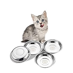 VENTION Stainless Steel Cat Bowls, Cat Food Bowl for Indoor Cats, Whisker Fatigue Cat Bowl, Shallow Cat Dishes