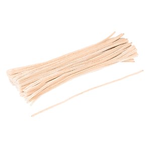 MECCANIXITY Pipe Cleaners Chenille Stems 30cm/12 Inch for DIY Art Creative Crafts Decorations, Beige Pack of 200
