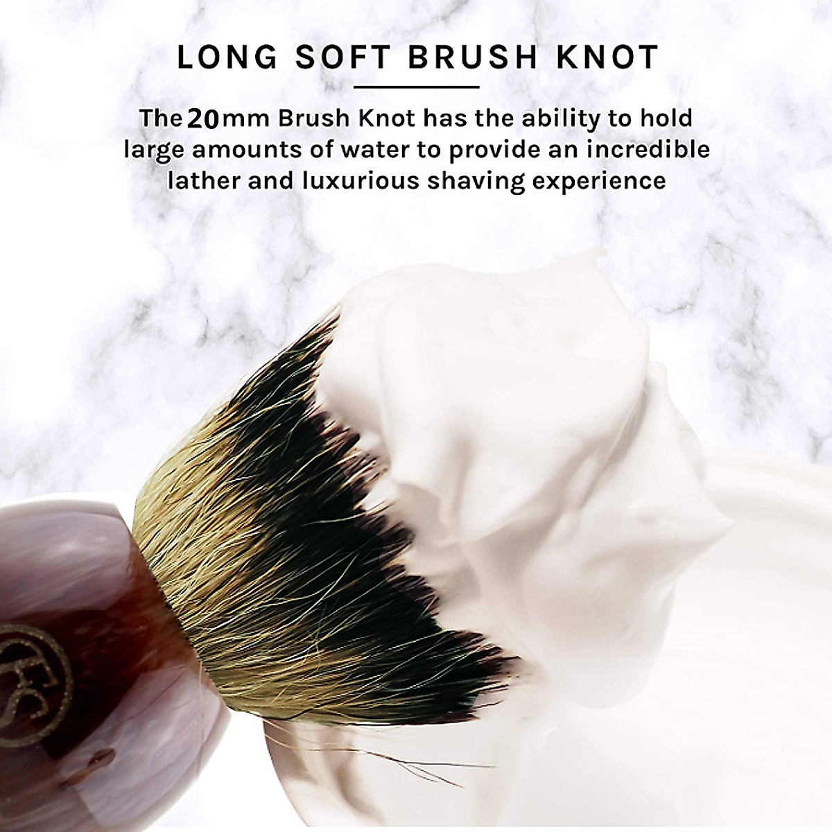 Shaving Brush for Men,Frank FS shaving Pure Badger Chrome Metal Brushes for Professional Shaving Gift to Father Husband(knot size 20mm)