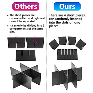 SPEAK1BY1 Dividers for Tacoma Center Console Divider 2016-2023, for 2022 2023 Tacoma Center Console Organizer Bottom Compartment, for 3rd Gen Tacoma Interior Accessories DIY Insert Parts