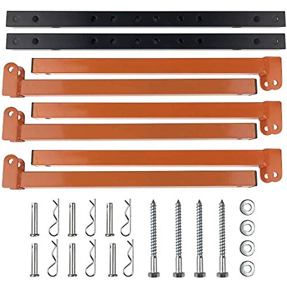 Homydom Wood Organizer and Lumber Storage Metal Rack & Garage Storage System Utility Organizer Wall Amount with Hooks