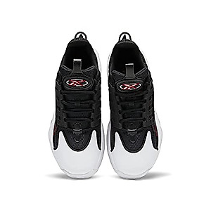 Reebok Unisex Solution Mid Basketball Shoe, Black/White/Vector Red, 11 US Men