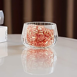 DONOUCLS Crystal Candy Dish Tiny Hand-Cut Small Decorative Bowl H2.4 x W3.2 for Home Decor