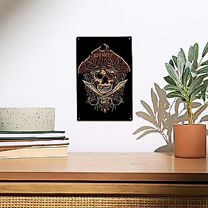 Lantern Press 6x9 Inch Wood Sign, Ready to Hang Wall Decor, Key West, Florida, Distressed Skull Pirate