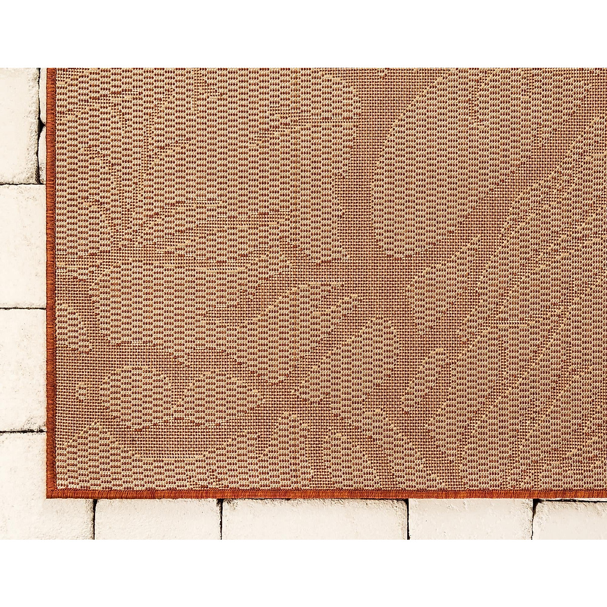 Unique Loom Outdoor Botanical Collection Area Rug - Branch (7' 1" x 10' Rectangle, Terracotta/ Beige)