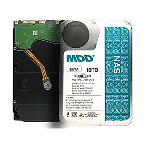 MDD (MD18TSATA25672NAS) 18TB 7200 RPM 256MB Cache SATA 6.0Gb/s 3.5" Internal NAS Hard Drive - 5 Years Warranty (Renewed)