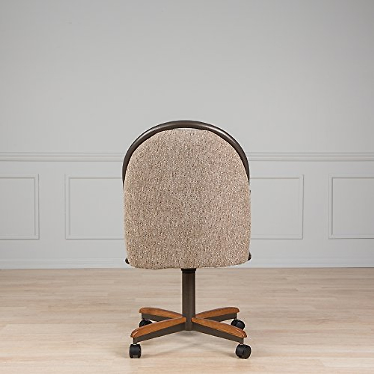 AW Furniture Casual Dining Cushion Swivel and Tilt Rolling Caster Chair