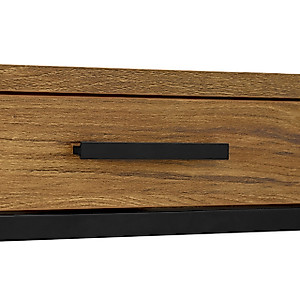 Caffoz 48" Writing Desk | Study Computer Desk | Brown Mahogany | Laptop PC Table Workstation with 2 Drawers for Home Office | Storage Space Saver