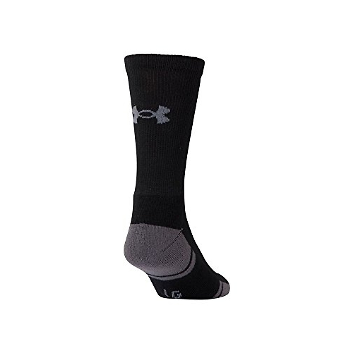 Under Armour Adult Resistor 3.0 Crew Socks, Multipairs , Black/Graphite (6-Pairs) , Medium