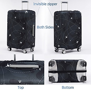 Travelkin Luggage Cover For Suitcase Tsa Approved, Suitcase Cover Protector Fits 18-32 Inch Luggage(M for 22-25 Inch Luggage)